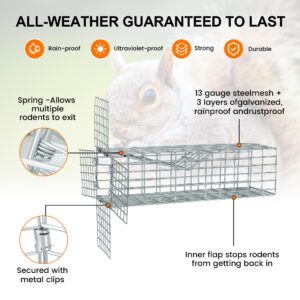 BKALEME One Way Squirrel Door Excluder, Humane Squirrels, Chipmunks Contactless Excluder, for Outdoor Spaces Like Attics, Chimneys - Includes Full Installation Kit