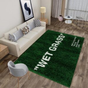 Keep Off Area Rug Green Rugs Modern Home Decor Polyester Carpet 3D Printed Large Pop Rug for Game Room Bedroom Living Room Non-Slip Floor Mat 3.3' x 5'