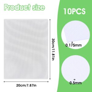 10 Pcs Fursuit Eye Mesh Plastic Canvas Sheets 0.5mm White Eye Mesh for Mask 0.5mm Waterproof Printable PVC Mesh for Mask Eyes Furries Cosplay Props Sculpting Fursuits Decor Craft Making 30x20cm