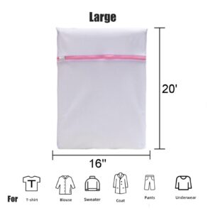 3 Pcs Large Laundry Mesh Bags,Wash Bags delicate laundry bag for College,Dorm,Storage 16 x 20inch