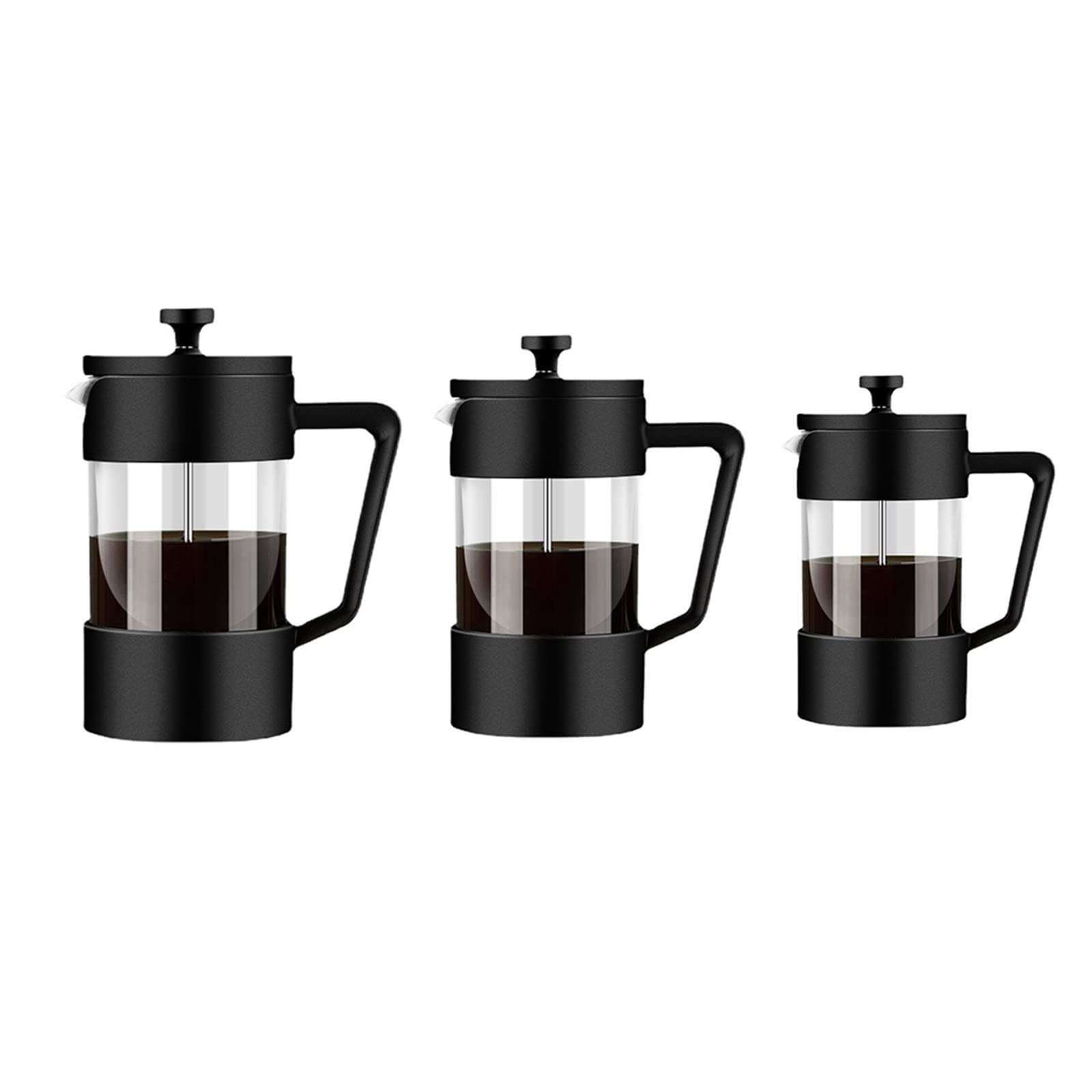 350/600/1000ml Thickened Glass Coffee Press- Espresso- Coffee Tea Maker Coffee Hand-Made Pot Frothed Milk Press