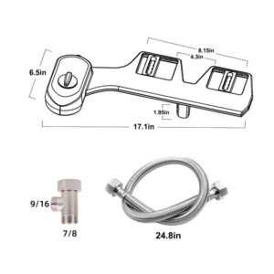 RADAAB Bidet Attachment for Toilet, Dual Nozzle with Self-Cleaning Bidet Toilet Seat (Frontal/Rear Wash) for Toilet Bathroom Bidet Toilet Sprayer