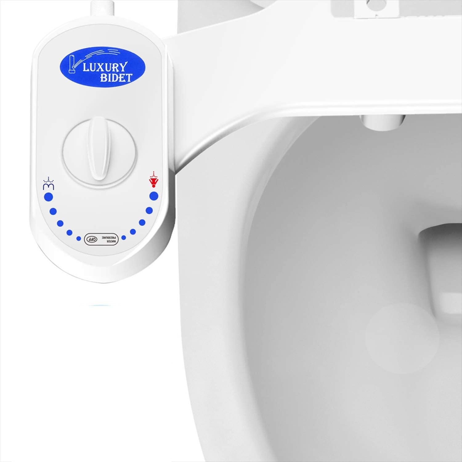 RADAAB Bidet Attachment for Toilet, Dual Nozzle with Self-Cleaning Bidet Toilet Seat (Frontal/Rear Wash) for Toilet Bathroom Bidet Toilet Sprayer