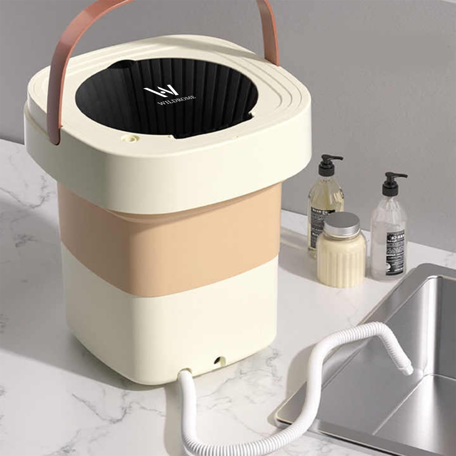 WILDROME- Portable washing machine and dryer -small washing machine mini -9L- portable collapsible washing machine - Foldable Mini Washing Machine for baby Clothes- portable washer for apartments