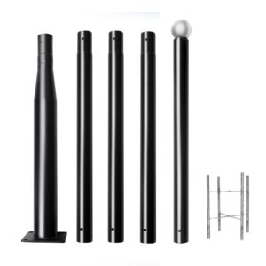 xhmeishan street light pole 16ft, street light poles for outdoor lighting,solar street light pole accessory for street, suitable for basketball courts, parking lots, residential areas, park (16ft)