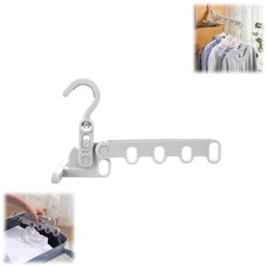 five hole folding clothes drying,folding portable travel hanger, clothes hanger drying rack with 5 holes for balcony, bathroom, laundry room and outdoor camping travel (1 pc)