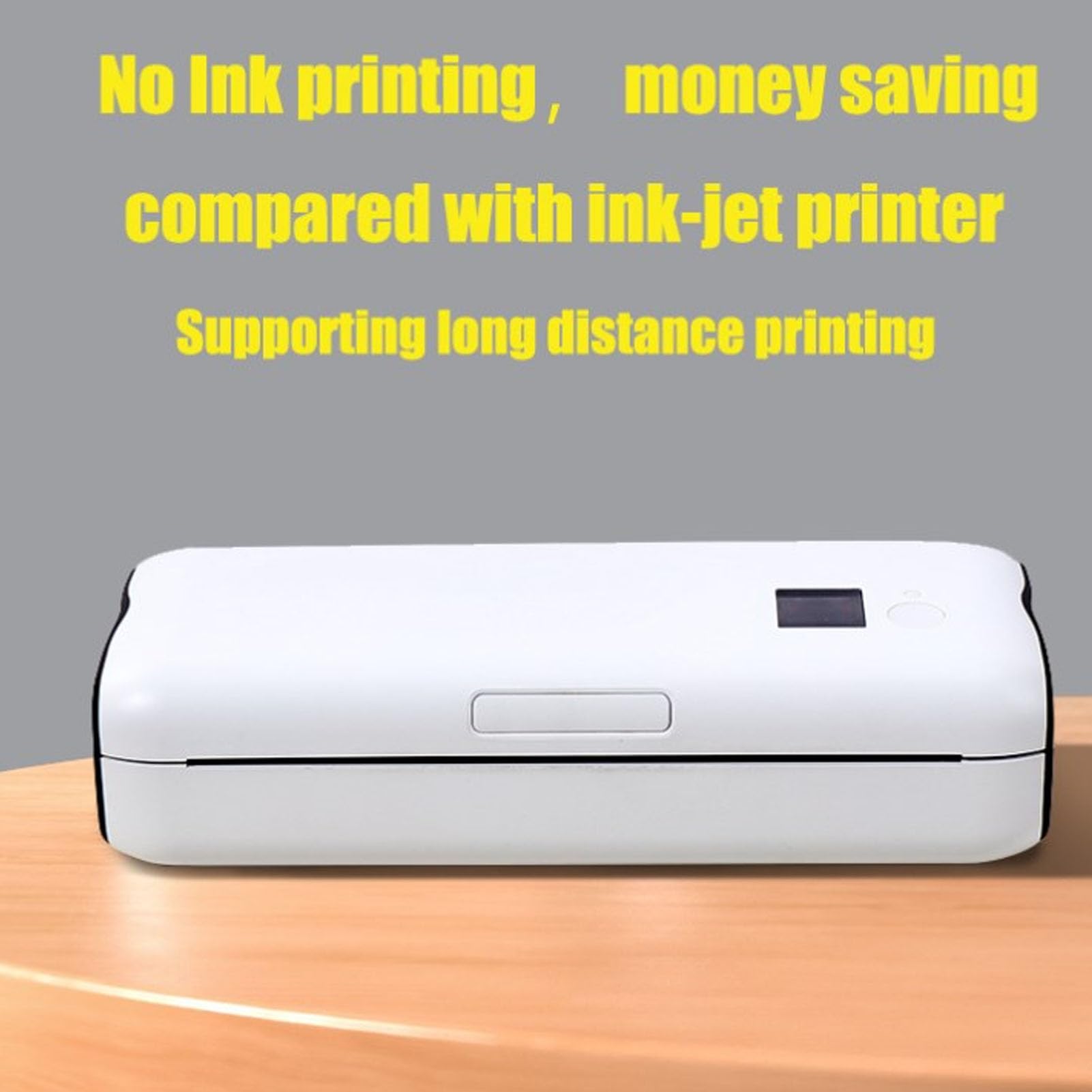 Yunseity Portable Printer, Inkless Printing, Versatile Use, BT Connection, Portable Printer for iOS and for Android, A4 Thermal Printer, Rechargeable