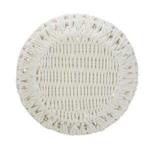 The New BH&G Extra Large White Woven Rope Decorative Storage Basket