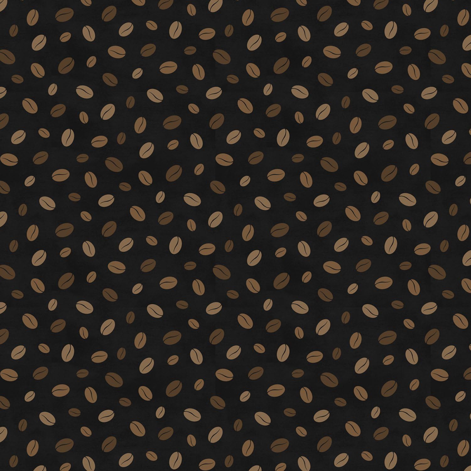 Wilmington Coffee Life 82672 922 Black Coffee Bean Toss Cotton Fabric