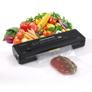 dikeibas vacuum sealer machine | powerful 85kpa suction | bags and cutter included | compact one-touch automatic food sealer with external vacuum system | preserve freshness, prevent freezer burn