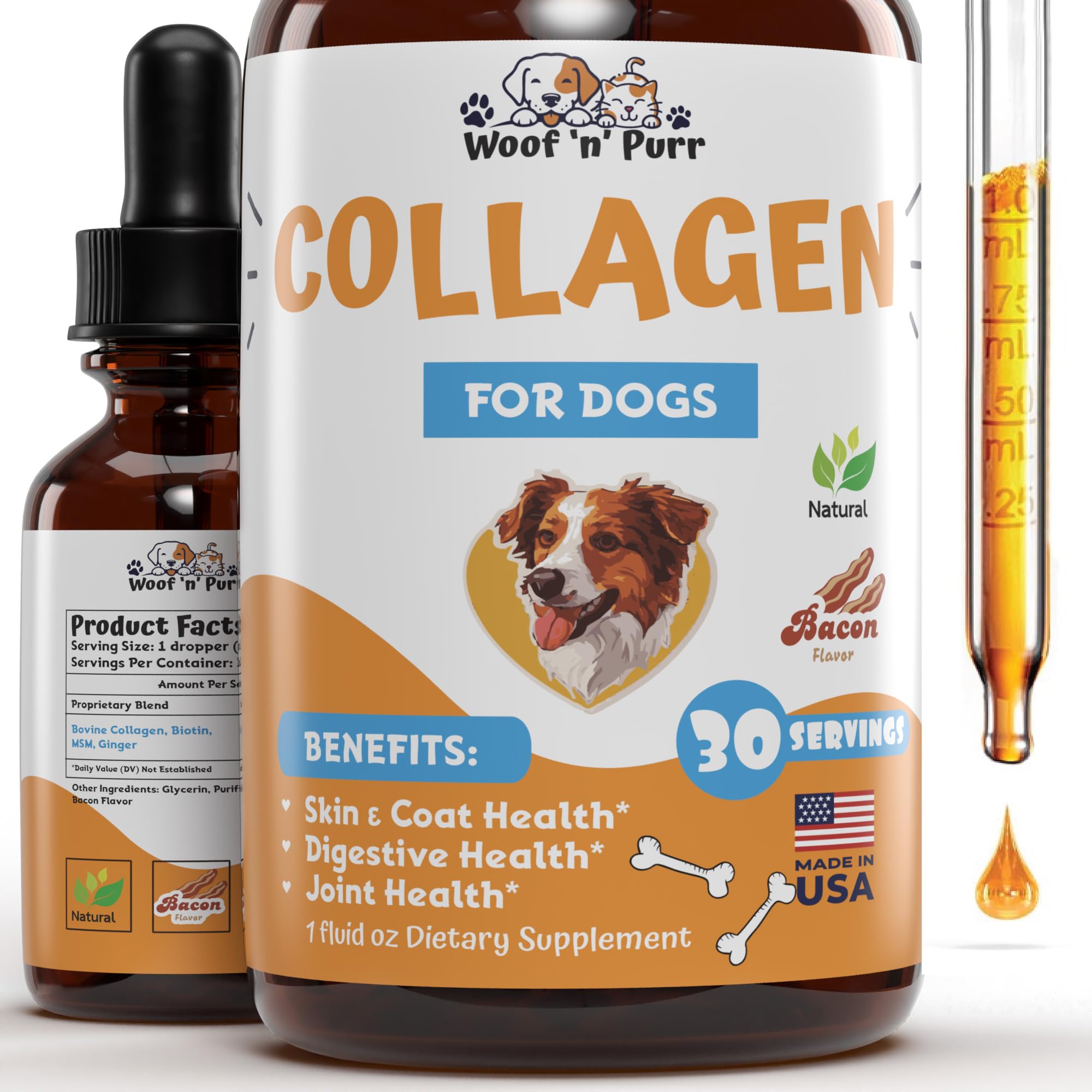 Liquid Collagen for Dogs | Collagen for Dogs | Dog Liquid Collagen | Dog Collagen | Dog Collagen Drops | Daily Collagen for Dogs | Collagen Dog | Collagen Dogs | Collagen Drops for Dogs | 1 fl oz