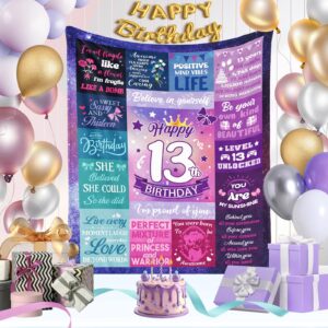 13 Year Old Girl Gifts, for 13 Year Old Girl, 13th Birthday Gifts for Girls, 13th Birthday Decorations for Girls, 13 Year Old Girl Birthday Gift Ideas, 13 Year Old Girl Blanket 40"X50"