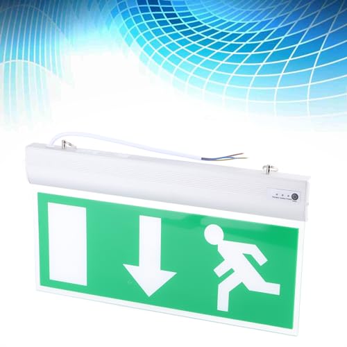 Emergency Exit Sign, LED Exit Sign, Exit Sign with Emergency Lights, Safety Indicator Lamp for Hotel Shopping Malls Supermarkets Hospital