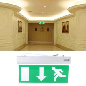 Emergency Exit Sign, LED Exit Sign, Exit Sign with Emergency Lights, Safety Indicator Lamp for Hotel Shopping Malls Supermarkets Hospital