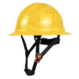 Industrial Safety Helmet Full Brim Hard Hat with Visor for Engineer Construction Work Cap Men ANSI Approved HDPE Safety Helmet with 6 Point Adjustable(White Hat CV)