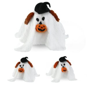 DONGYING Halloween Plush Toys,Ghost with Pumpkin Pillow,Dog Ghost Holding Pumpkin Plush,Halloween Stuffed Animal Plush Pillow,Halloween Party Favors,Halloween Treat Bag Stuffers Gifts Kids Boys Girls