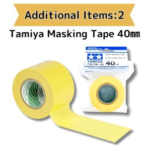 Tamiya 74522 Spray Work Painting Stand Set & Tamiya Masking Tape 40mm & Alligator Clip Sticks 5 Pcs Set Painting Starter Set