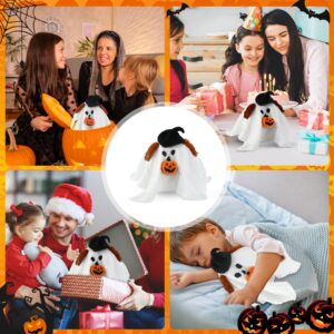 DONGYING Halloween Plush Toys,Ghost with Pumpkin Pillow,Dog Ghost Holding Pumpkin Plush,Halloween Stuffed Animal Plush Pillow,Halloween Party Favors,Halloween Treat Bag Stuffers Gifts Kids Boys Girls