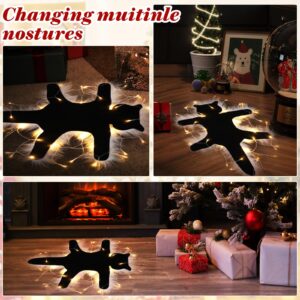 WYEDJHF Light Up Fried Cat Rug, Funny Aunt Bethany’s Fried Pussycat Rug for National Lampoon’s Humour Christmas Vacation Decoration, for Family Friends (Warm Light)