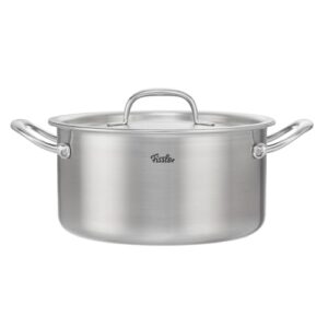 fissler m5 pro-ply 5-ply stainless steel stockpot, 6 quart, with metal lid