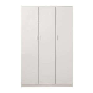 Panana 3 Door Wardrobe, Armoires with Storage Shelves and Hanging Rail Clothes Storage Cabinet for Bedroom