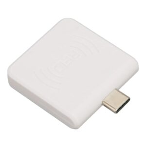 card reader, credit card reader type c interface id mobile phone card reader 125khz portable smart card reader (white)