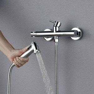 BINCAVIDOU Bidet Sprayer Faucet Toilet Set Wall Mount Portable Bathroom Bidet Attachment Hot Mixer Sprayer Bidet Toilet