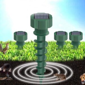 ultrasonic mole repellent outdoor 2024. mole repellent for lawns, garden, yard. mole and vole repellent solar powered, waterproof, gopher repellent.