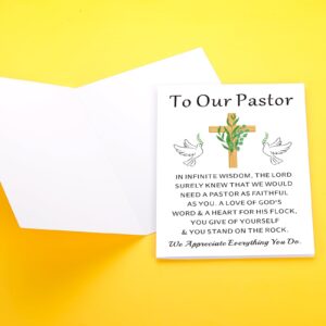 TI-EDC Thanksgiving Card for Pastor, Pastor Appreciation Card Gifts Pastor Gifts for Men MinisterReligious Scripture Gifts Baptism Christian Faith Gift Pastoral Gift from Church Thank You Card