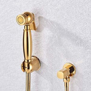 bincavidou gold solid brass hand held bidet sprayer toilet kit single handle bidet faucet wall mounted bidet faucet for bathroom shower