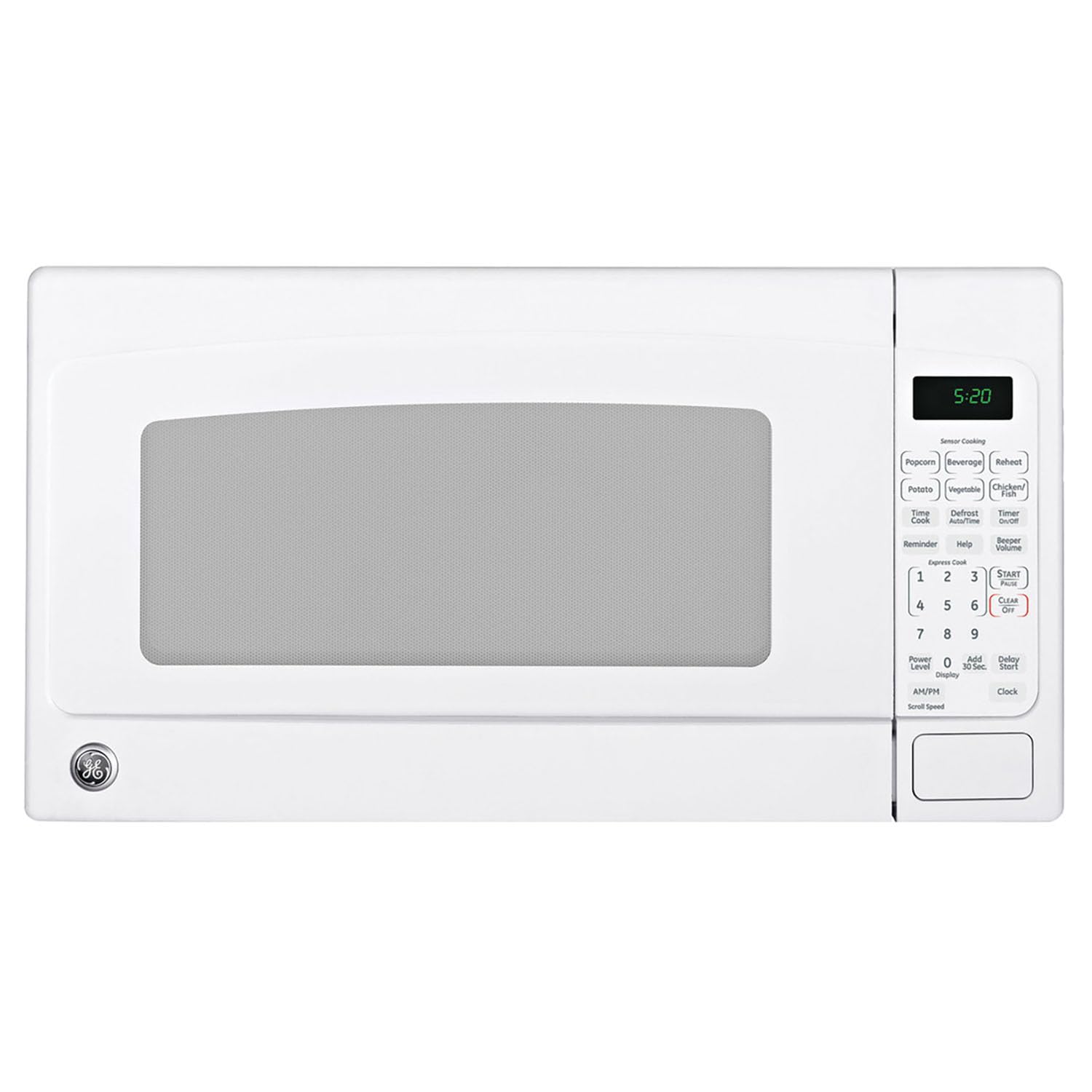 2.0 Cu. Ft. Capacity Countertop Microwave Oven, 1200W Power, Sensor Cooking, Express Cook Settings, Child Lock, Stainless Steel Finish (White)