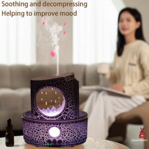 Aromatherapy Humidifier for Sleep Relaxation, Raindrop Humidifiers,Aromatherapy Diffuser with 3 LED Color Changing Lights and Auto-Off, Air humidifier Suitable for Home, Office