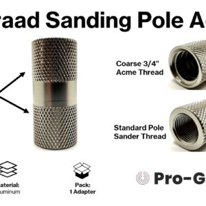 Pro-Graad Sanding Pole Adapter, Connect Wood Handles, Painter Pole, Telescopic, Multi Purpose Paint Extension Pole to Drywall Standard Sander Head, Pole Sander Adapter