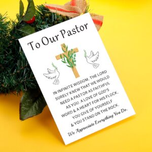 TI-EDC Thanksgiving Card for Pastor, Pastor Appreciation Card Gifts Pastor Gifts for Men MinisterReligious Scripture Gifts Baptism Christian Faith Gift Pastoral Gift from Church Thank You Card