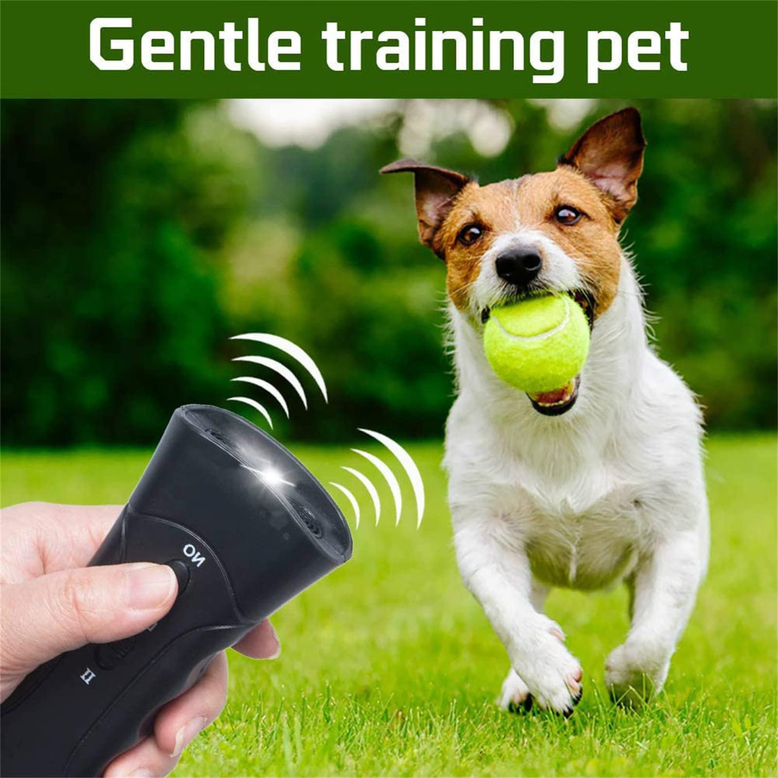 Delupets Max Trainer Bark Control, Delupets Bark Control, Delupets Max Trainer, Antibarking Device for Dogs with LED Flashlight and Strap for Training & Behavior Aids (1Pcs)