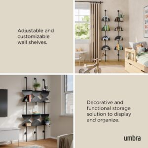 Umbra Solis Metal Display Shelf with 4 Adjustable Shelves, Black