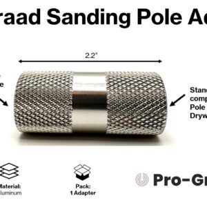 Pro-Graad Sanding Pole Adapter, Connect Wood Handles, Painter Pole, Telescopic, Multi Purpose Paint Extension Pole to Drywall Standard Sander Head, Pole Sander Adapter