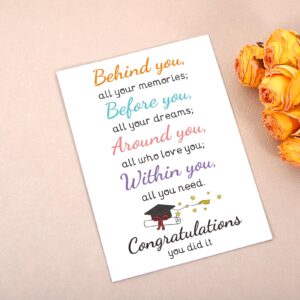 Graduation Cards, Graduation Gift Card, Graduation Cards 2024, Senior 2025 Graduation Card, College High School Graduation Card, Graduation Gifts for Him Her - 6x8 inch Folded Card include Envelope