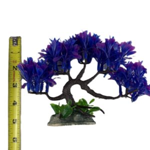 Gingerbread Pet Supply Purple and Pink Bonsai Tree Plastic Aquatic Plant for Aquariums