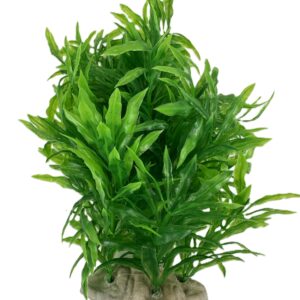 Gingerbread Pet Supply Green Plastic Aquatic Plant for Aquarium, 8" Inch