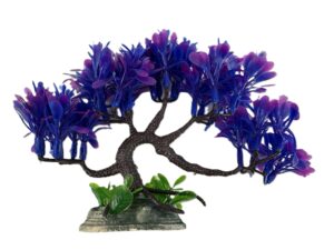 gingerbread pet supply purple and pink bonsai tree plastic aquatic plant for aquariums