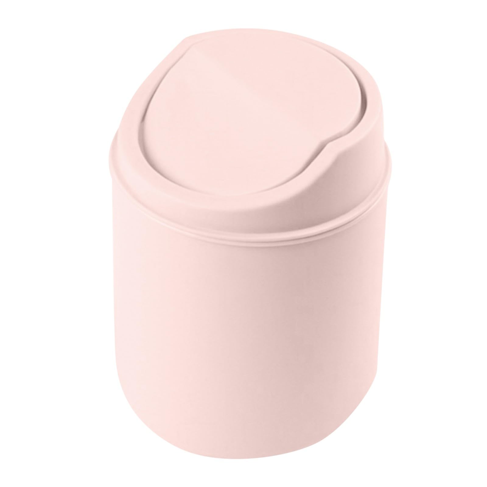 Mini Trash Can for Desk,Desktop Trash Can,Desk Trash Can Mini,Plastic Mini Wastebasket Trash Can with Swing Lid (Pink)