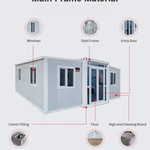 20ft 40ft Expandable Container House 3 Bedroom Luxury Prefab Expandable Container House