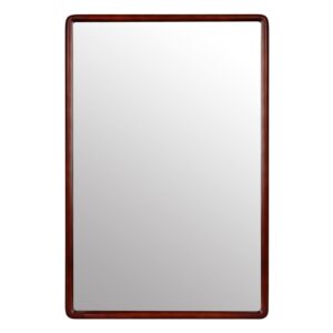 H & A Medicine Cabinet Bathroom Mirror, 24''x16'' Farmhouse Wood Frame Bathroom Medicine Cabinet with Mirror, Vanity Mirrors Recess or Surface Mounted Installation (Brown)