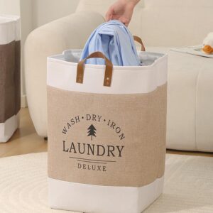 TNLG Bathroom Dirty Clothes Organizer Baske, Foldable Clothes Hamper, Foldable Storage Basket, Freestanding Laundry Hamper, Large Laundry Basket 65L