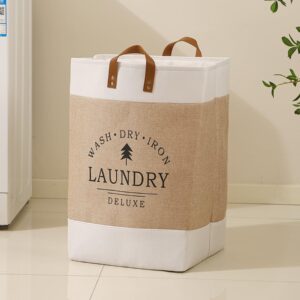 TNLG Bathroom Dirty Clothes Organizer Baske, Foldable Clothes Hamper, Foldable Storage Basket, Freestanding Laundry Hamper, Large Laundry Basket 65L