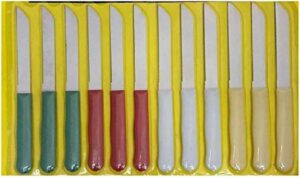 fixwell multi purpose kitchen knife set, stainless steel blades, pack of 12 knives