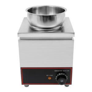 Electric Soup Warmer, 4.2Qt Commercial Food Warmer, Stainless Steel Countertop Soup Pot 86-230°F Adjustable Temp, Bain Marie Warmer for Restaurant, Buffet, Catering