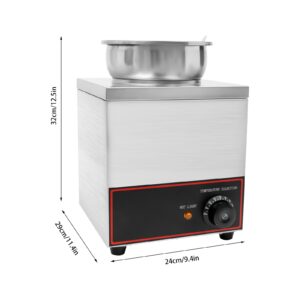 Electric Soup Warmer, 4.2Qt Commercial Food Warmer, Stainless Steel Countertop Soup Pot 86-230°F Adjustable Temp, Bain Marie Warmer for Restaurant, Buffet, Catering