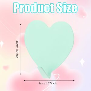 SXoonKing 12 Pack Heart Shaped Adhesive Hooks,Decorative Wall Hook,Boho Wall Hooks,Decorative Wall Hook, Hook for Shower Wall,Cute Hooks for Keys Towel Home Kitchen Bathroom Office Classroom